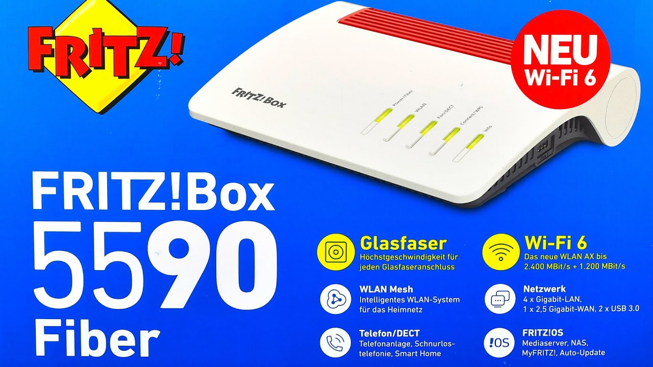 Glasfaser FRITZ!Box 5590 Fiber für FTTH (Unboxing) - YouTube
