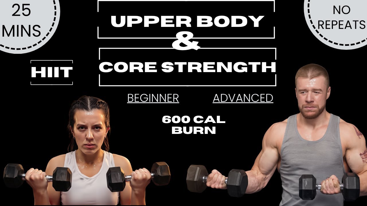 UPPER BODY & CORE SHRED 💪 | 30-Min Dumbbell HIIT - YouTube