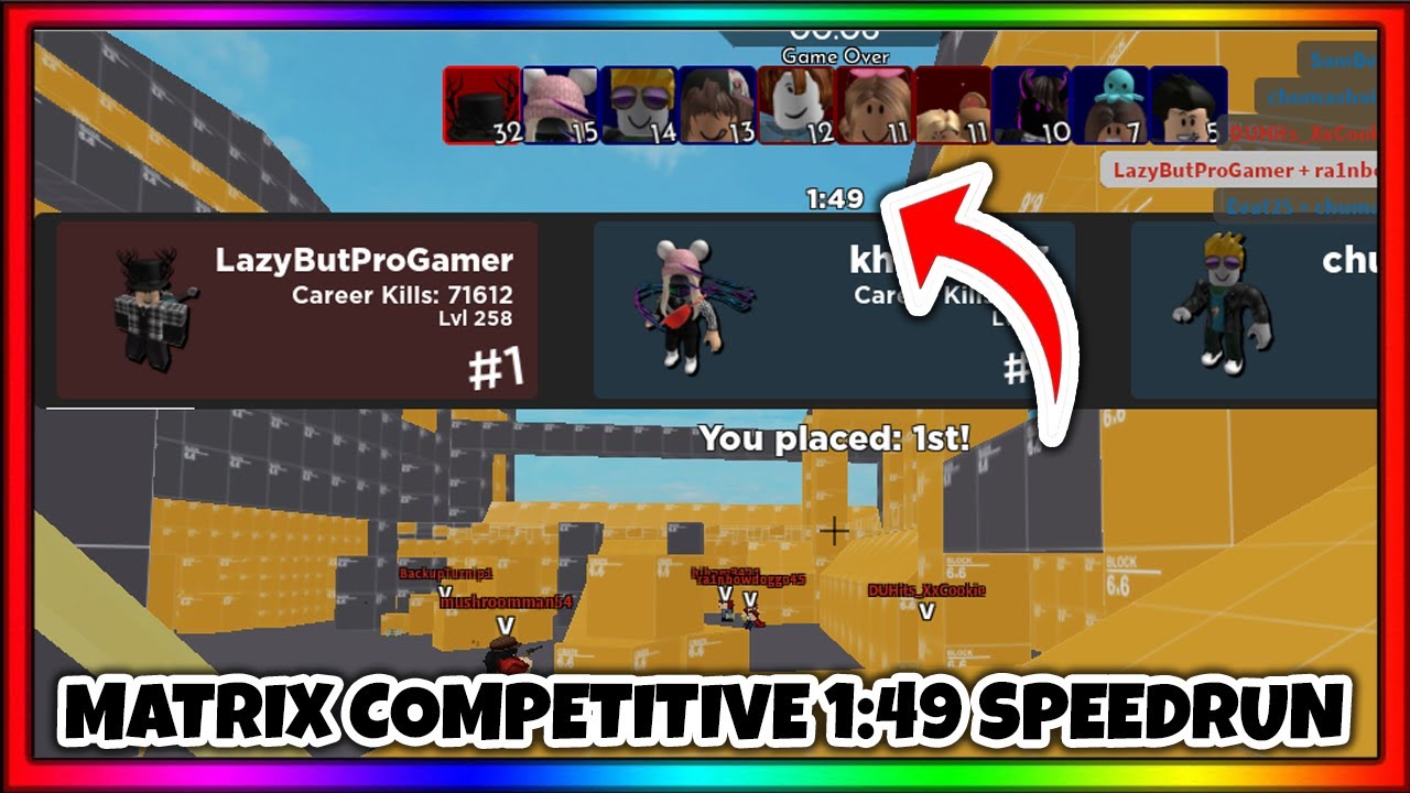 MATRIX COMPETITIVE 1:49 SPEEDRUN | ROBLOX ARSENAL - YouTube