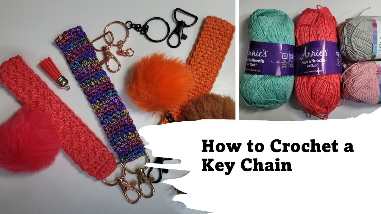 Easy Beginner Crochet Key Chain #crochettutorial #yarnyfibersisters # ...