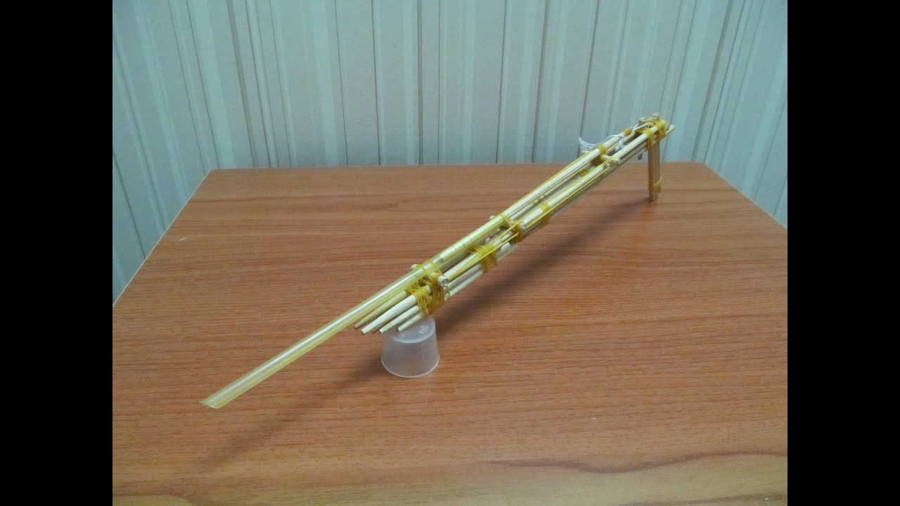 How to make a chopstick rubber band gun that shoot bullet - YouTube