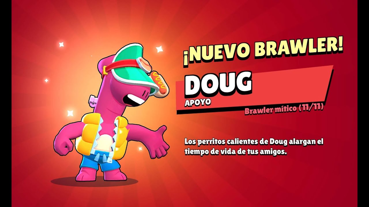 brawl stars mi nuevo brawler mitico doug - YouTube