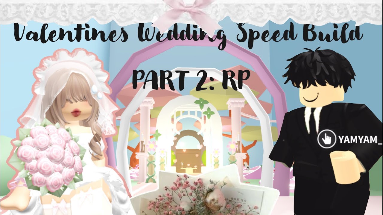 Playing with my VALENTINES WEDDING BUILD 👀🎀 ADOPT ME - YouTube