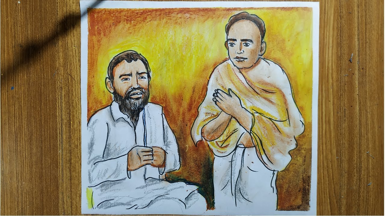 how to draw vidyasagar and shri ram krishna dev,vidyasagar drawing ...