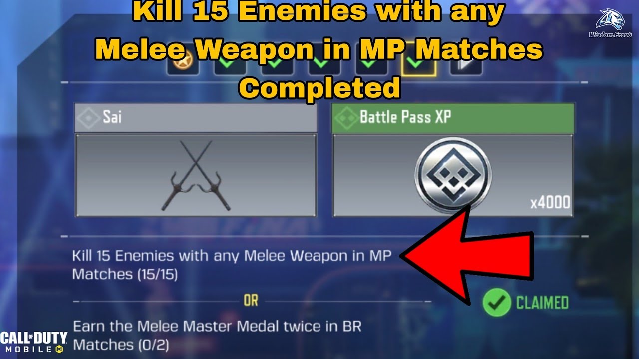 Kill 15 Enemies with any Melee Weapon in MP Matches Cod Mobile 2023 ...