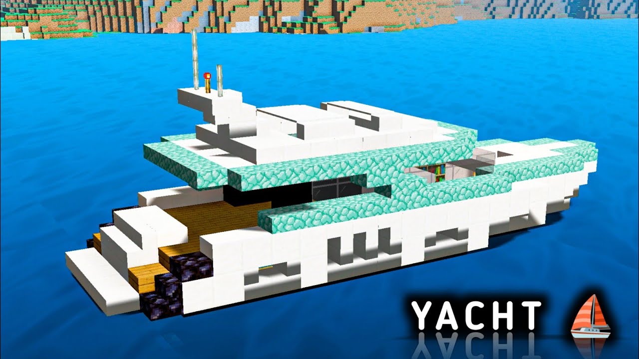 Cool yacht ⛵ minecraft || How to make cool yacht #minecraft - YouTube