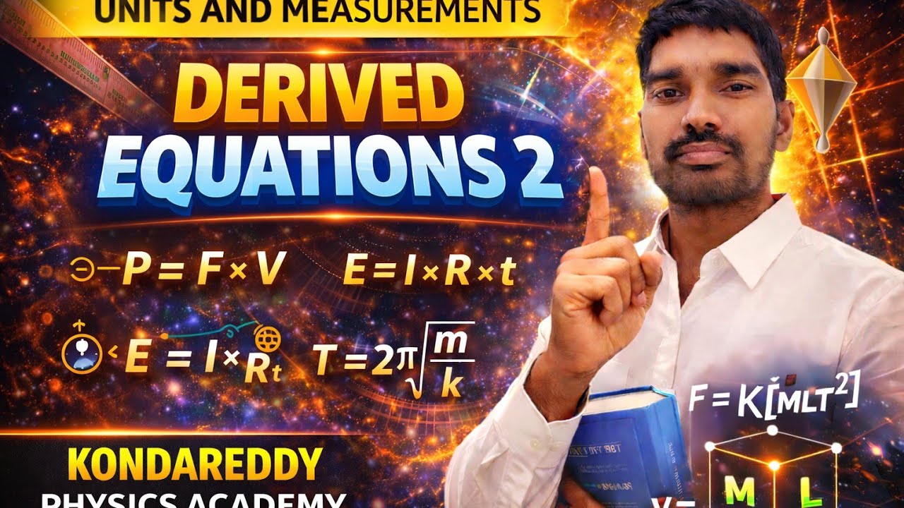DERIVED EQUATIONS BY #KONDAREDDY PHYSICS ACADEMY - YouTube