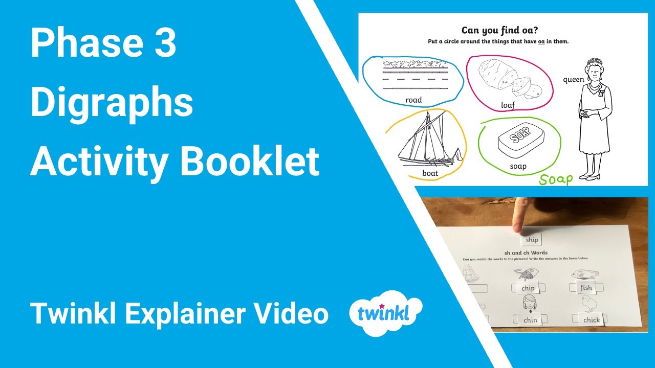 Phase 3 Digraphs Activity Booklet - YouTube