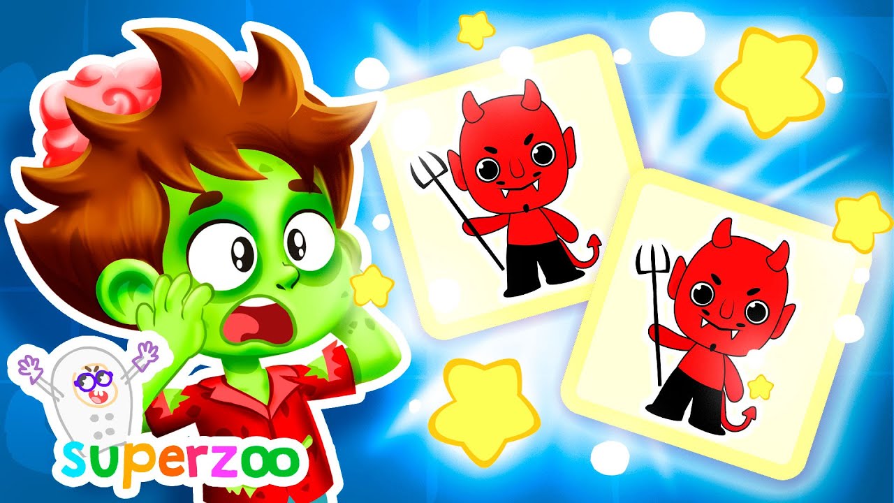 SPOOKY memory game! | Spooky cartoons for kids | SuperZoo - YouTube