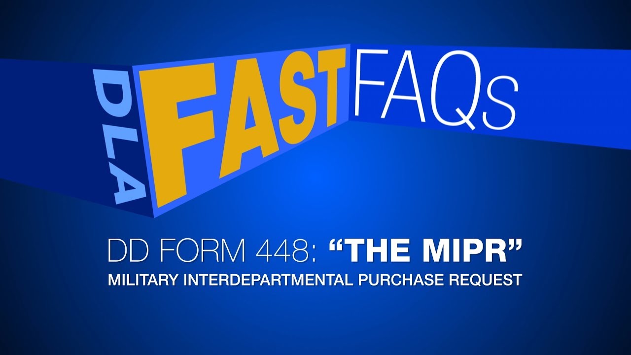 DLA Fast FAQs: How to fill out a MIPR (DLA Distribution NAS Sigonella ...
