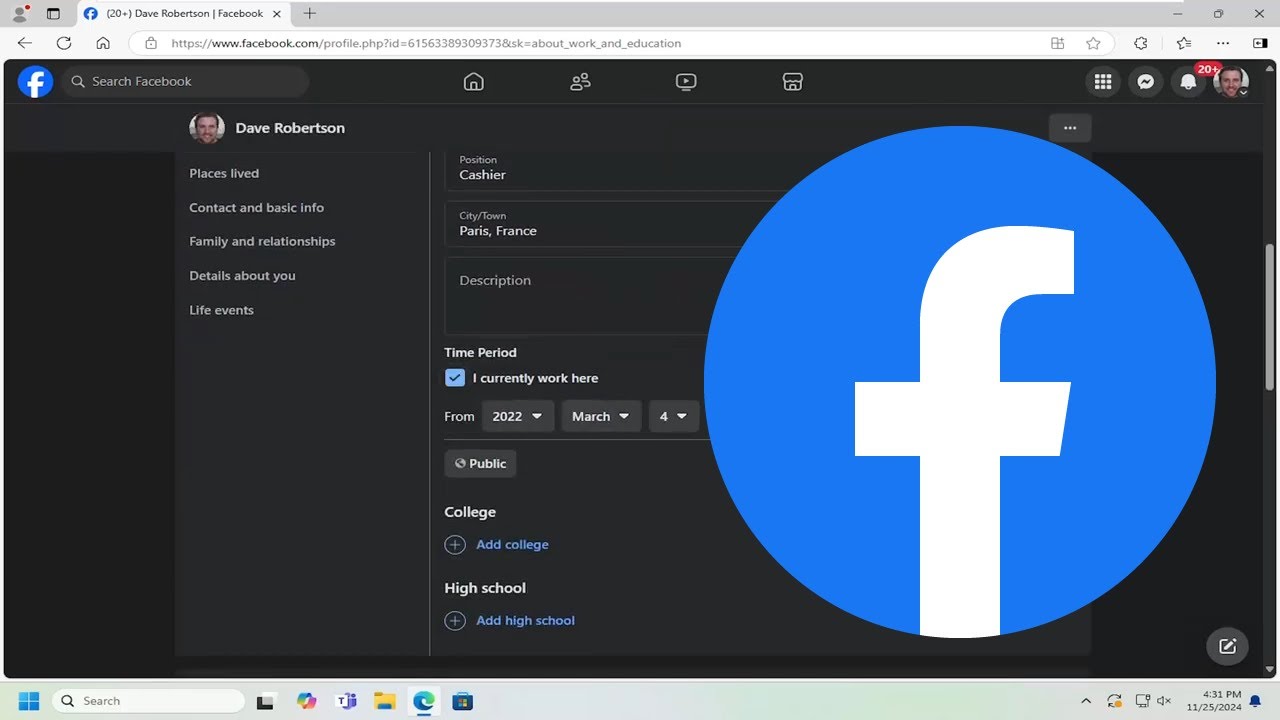 How To Add Workplace On Facebook [Tutorial] - YouTube