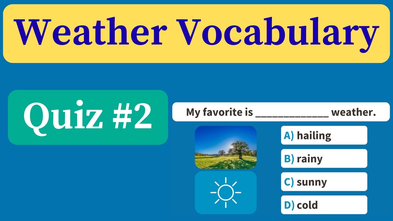 Weather Vocabulary Quiz 2 (15 Questions) - YouTube