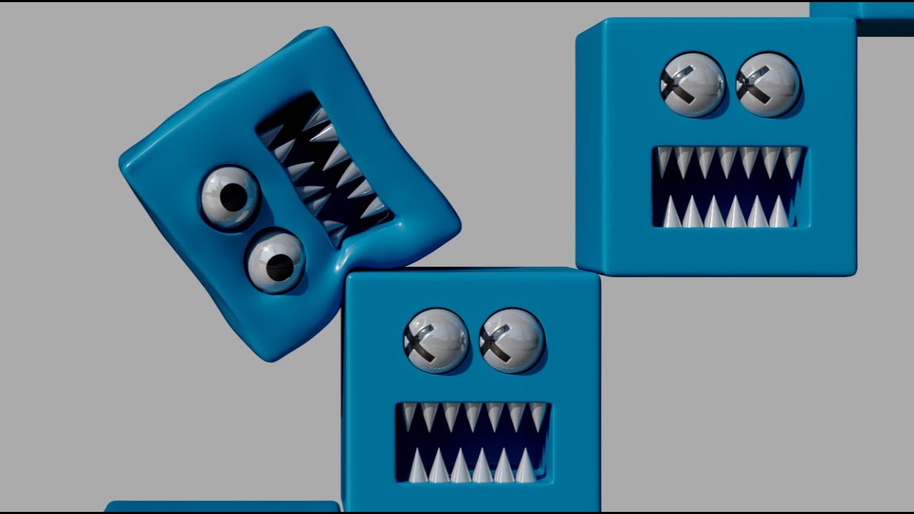 Box monster looping softbody simulation Inspired by ...