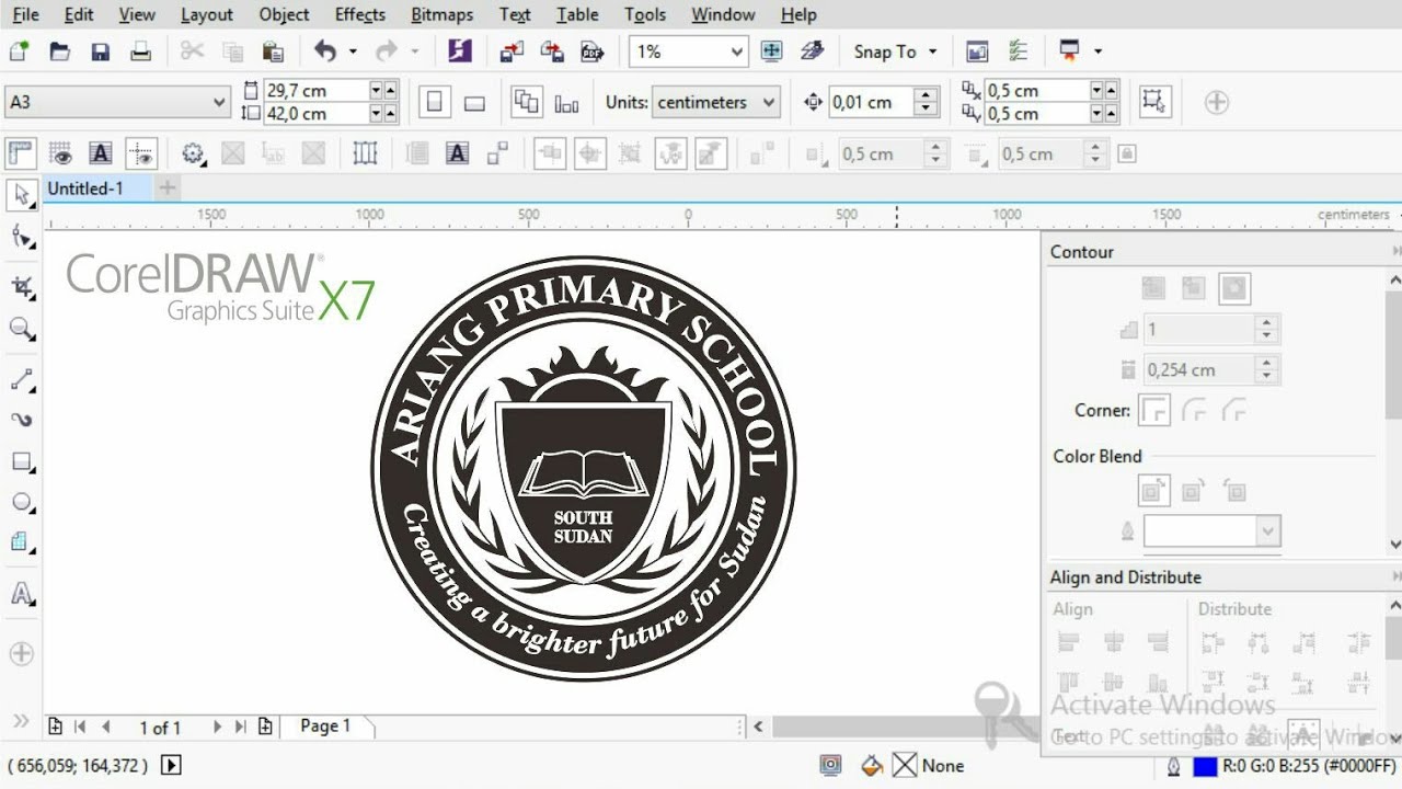 How To Design An Amazing Round Logo | CorelDRAW X7 - YouTube