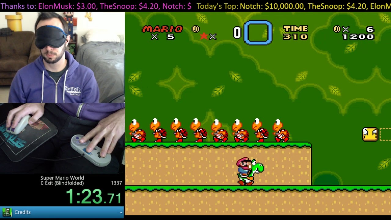 [2:38.43] Blindfolded SMW Credits Warp WR (April Fools) - YouTube