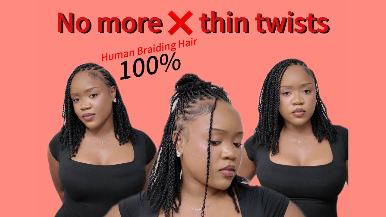 100% HUMAN HAIR MINI TWIST TUTORIAL | total transformation! - YouTube