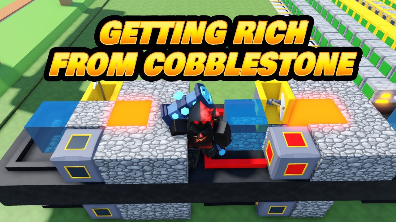 GETTING RICH OFF COBBLESTONE IN BLOCK TYCOON ROBLOX - OVER 200,000 ...