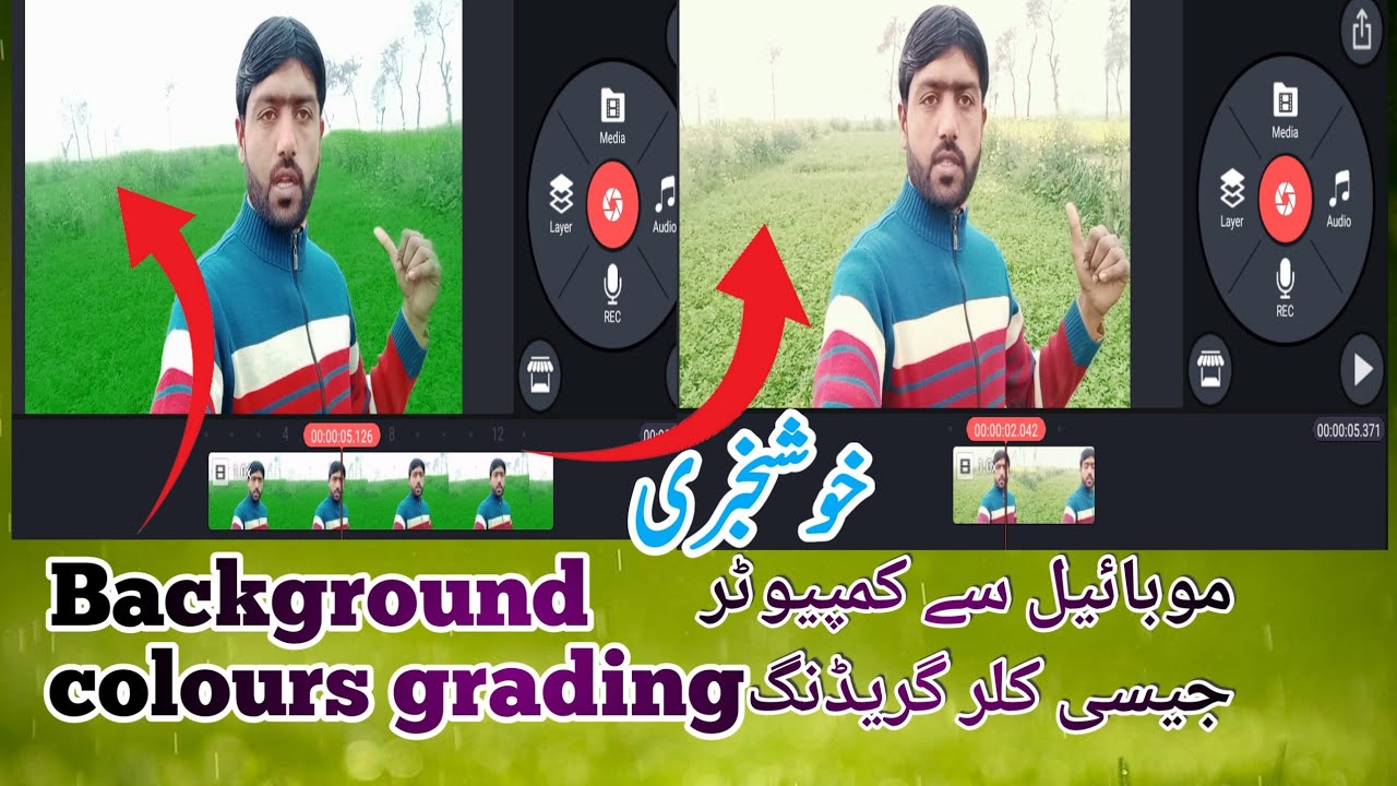 kinemaster background colours grading | kinemaster vedio editing ...