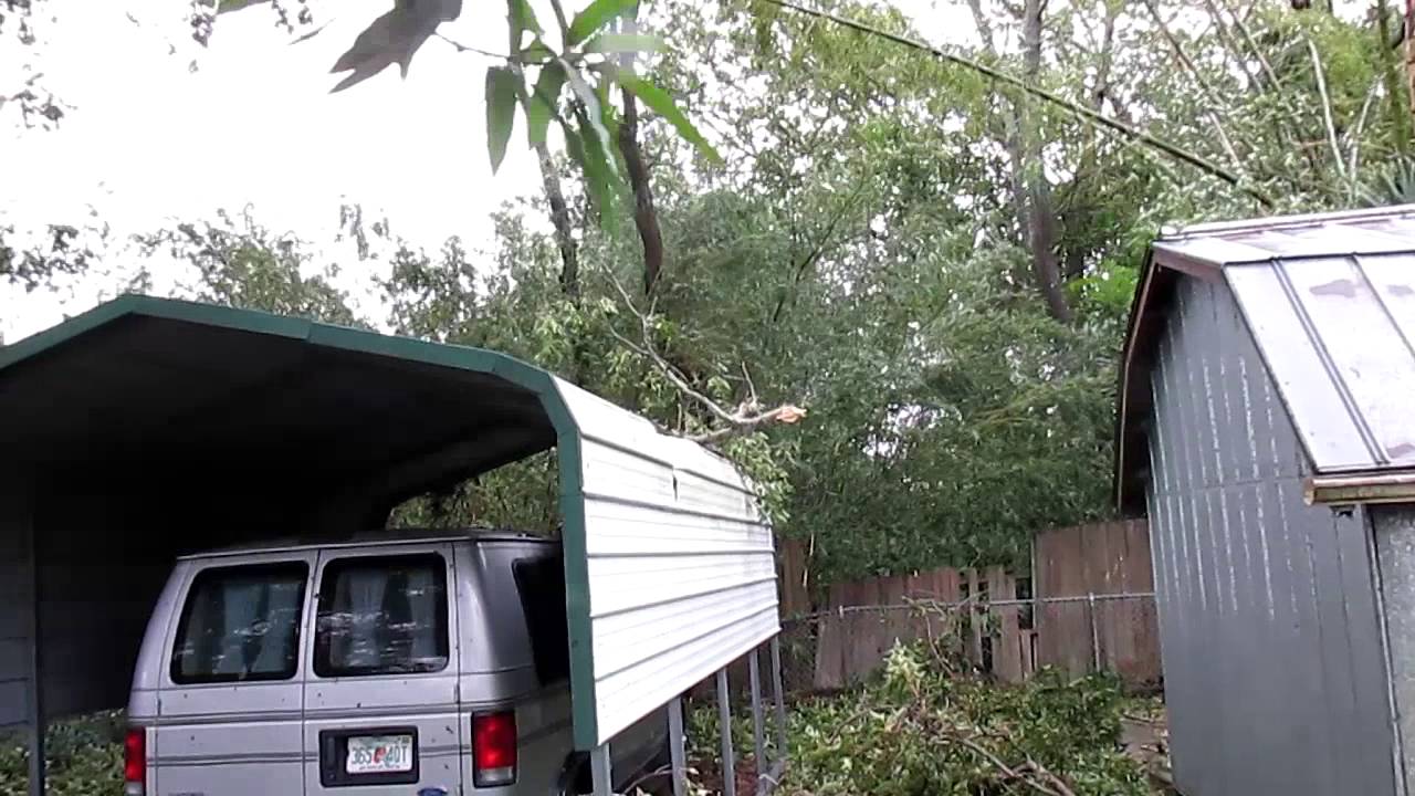 Mess after hurricane Matthew hit us today in Titusville, Florida - YouTube