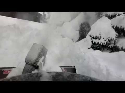 R322T Snow Blowing Deep Snow 2015 - YouTube