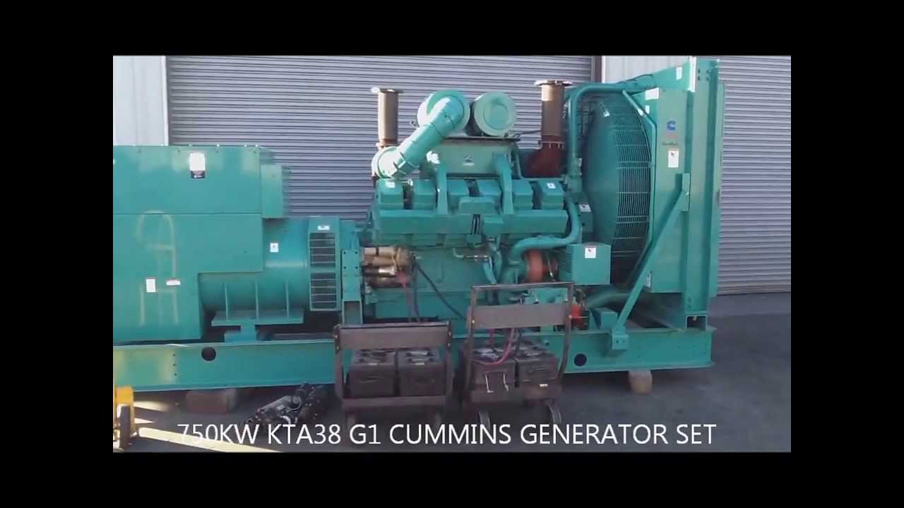 750KW KTA38 G1 Cummins Generator Set - YouTube