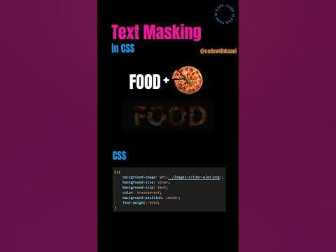 Text Masking #html #css #html5 #css3 - YouTube