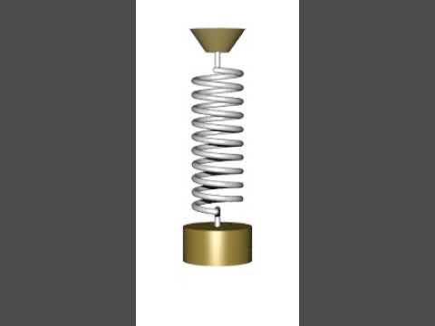 Oscillation of a spring with a weight on it. - YouTube