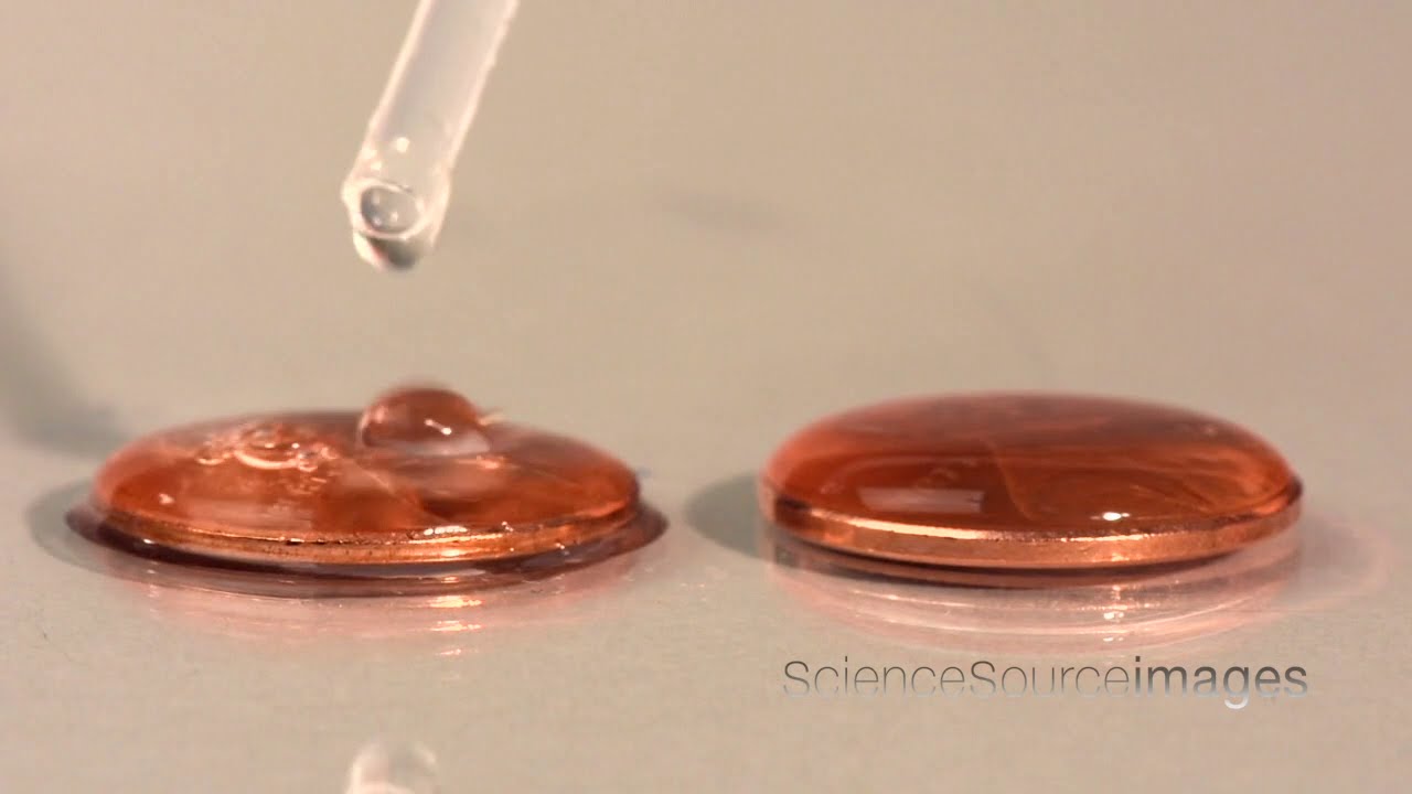 How a Surfactant Affects Surface Tension on Coins - YouTube
