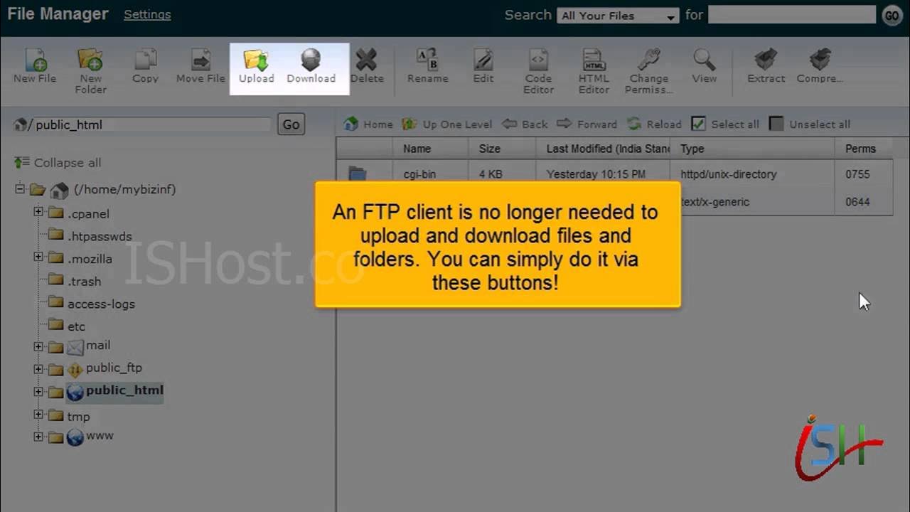 Understanding menu items in File Manager - YouTube