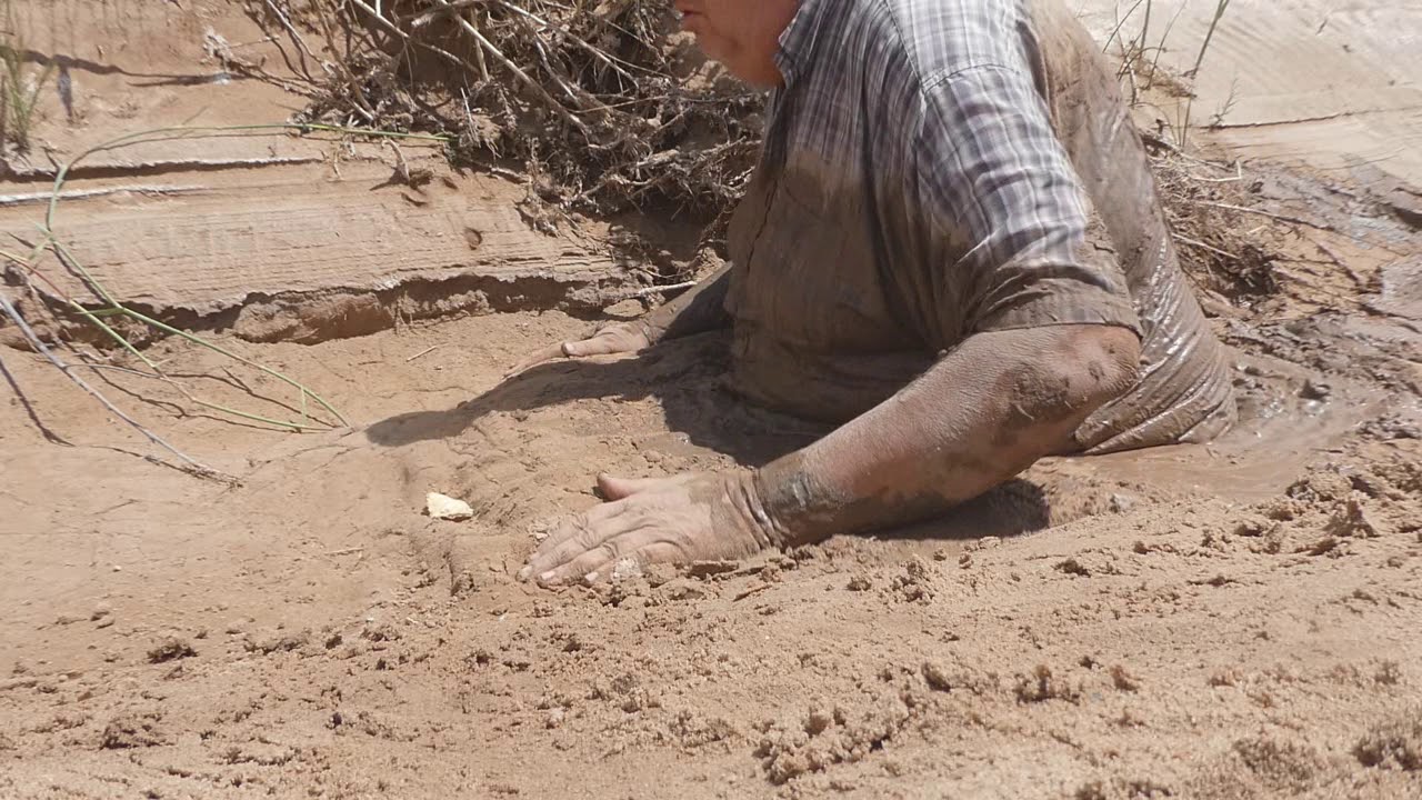 151a-In Some Thick Clay Mud, Sinking - YouTube