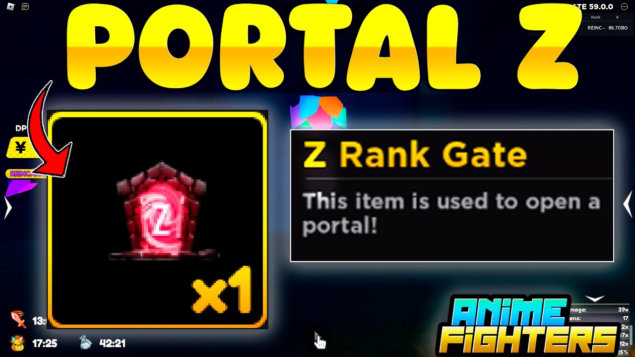 🚨PORTAL Z EN ANIME FIGHTERS ROBLOX *GATES* - YouTube