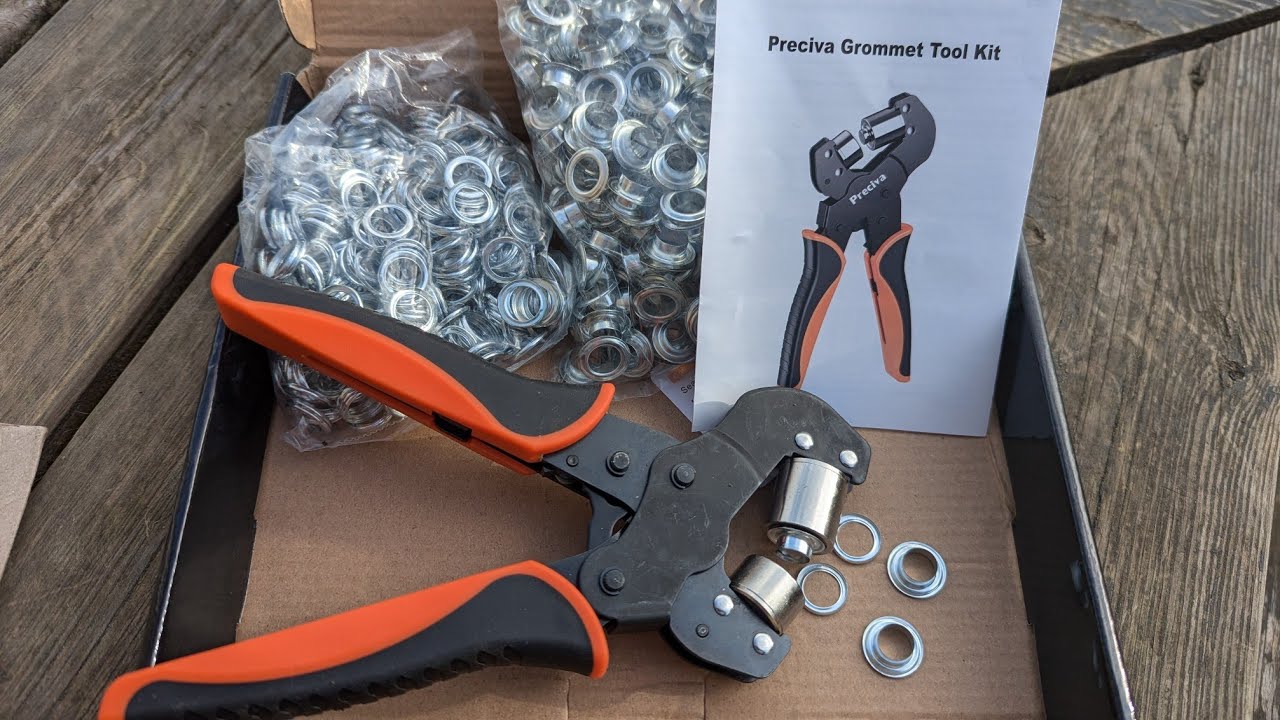 Preciva Grommet tool kit. unboxing, assembly and overview prior to use ...