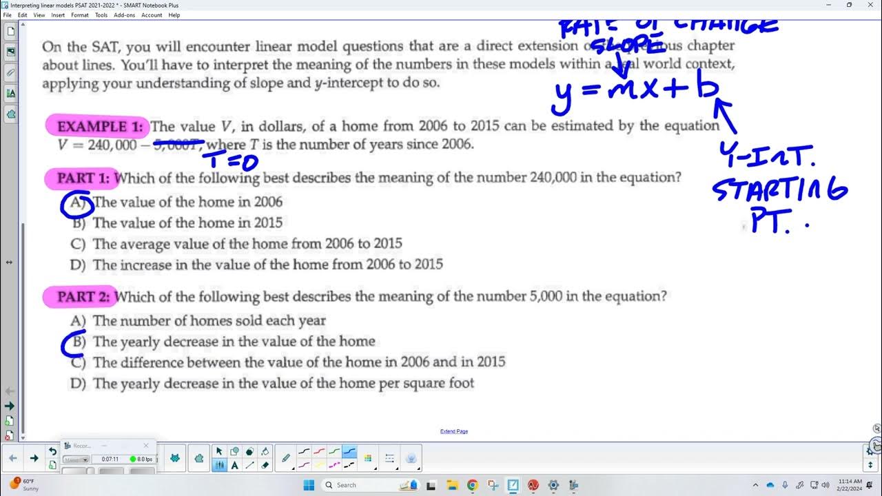 Interpreting linear models lesson 2 22 24 - YouTube