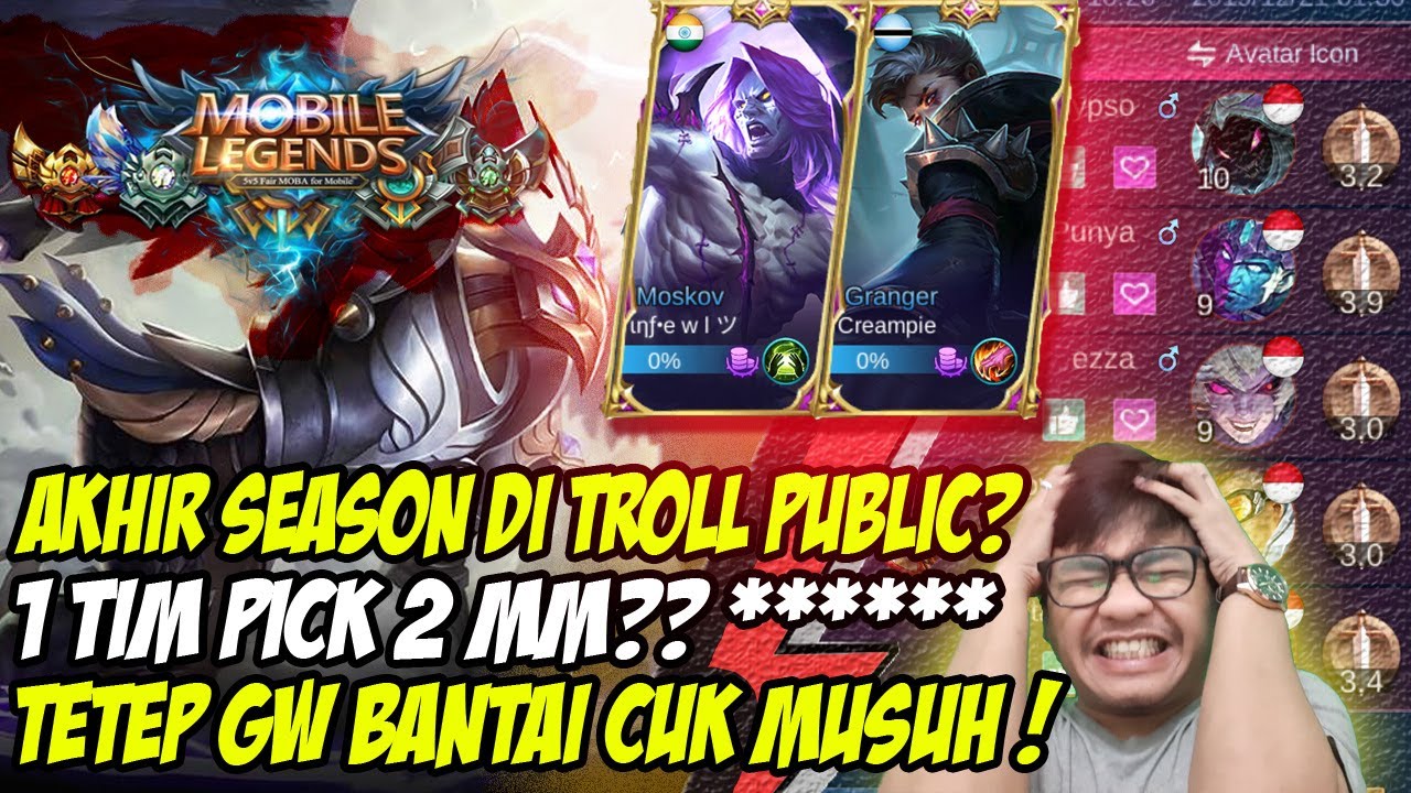 AKHIR SEASON DI TROLL PUBLIC? - MOBILE LEGENDS INDONESIA - YouTube