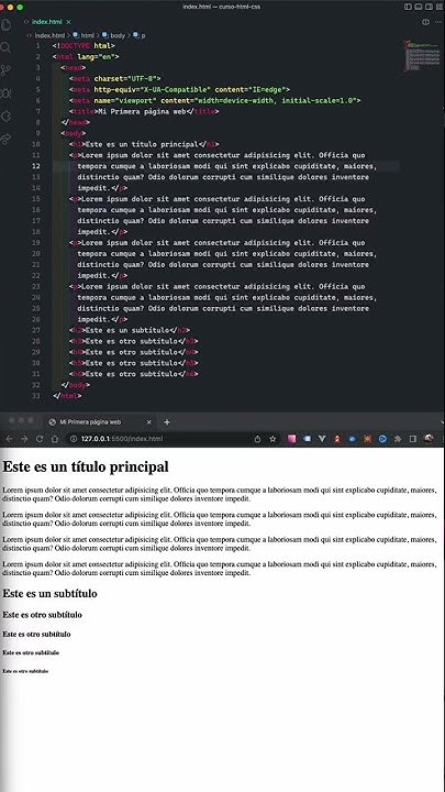 COMO CREAR PÁRRAFOS en HTML - [CURSO HTML Y CSS DESDE CERO] #shorts - YouTube