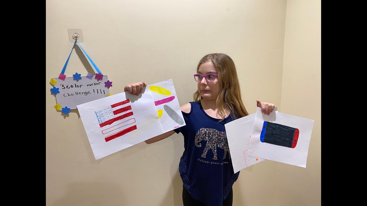 Three color marker challenge - YouTube