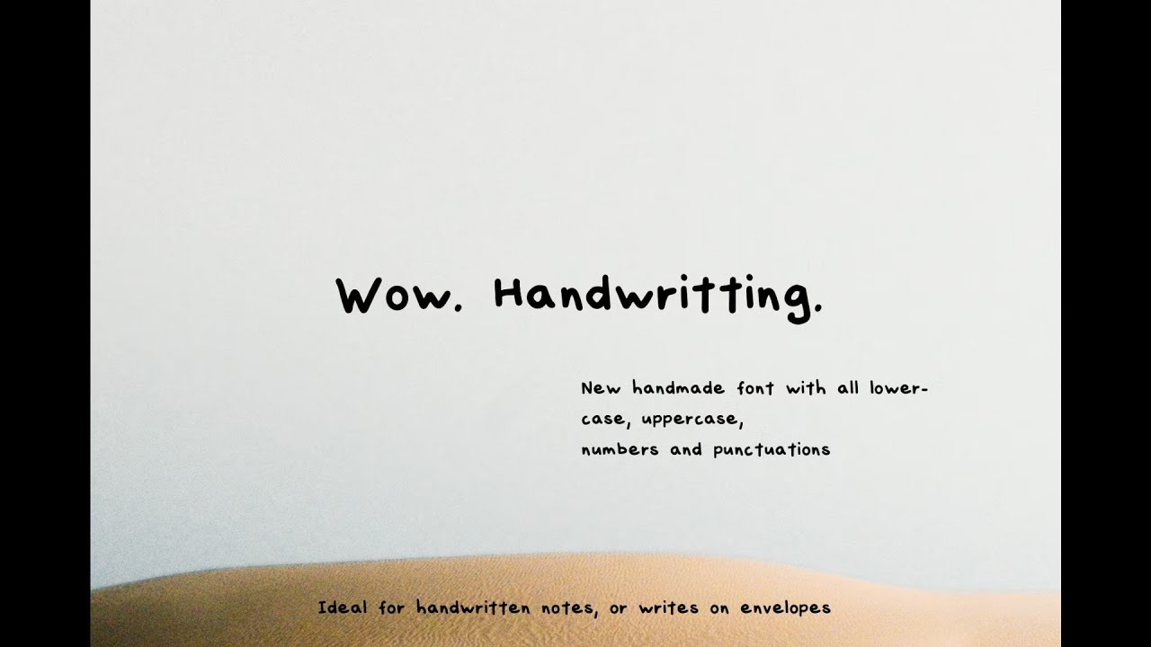 Wow. Handwrittihg. Handmade font | Unique Handwritten Script Font for ...