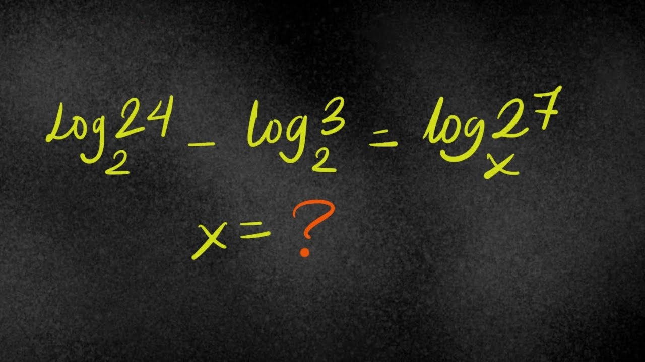 Nice Logarithmic Math Problem. Learn Mathematics. - YouTube