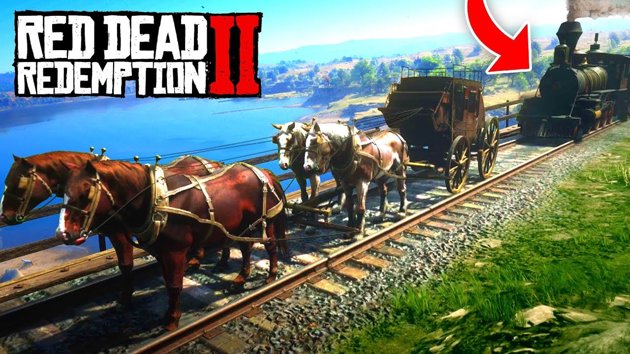 1 TRAIN vs 4 HORSES! (Red Dead 2 FAILS & FUNNY MOMENTS! #2) - YouTube