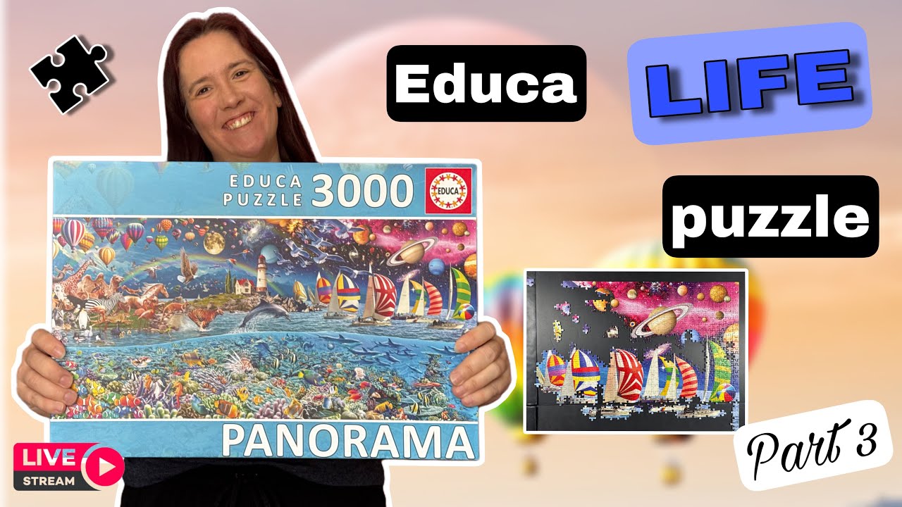 Building a 3000 piece Educa puzzle - LIfe! Livestream, part 3 - YouTube