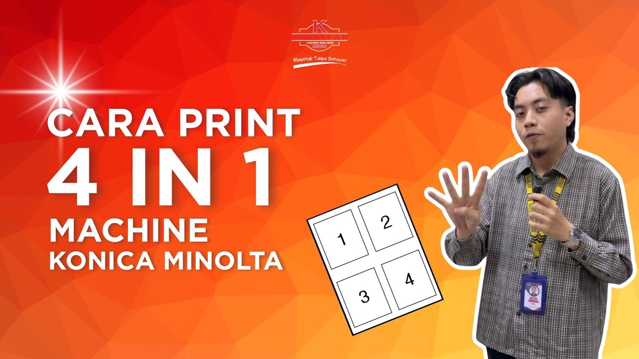 CARA PRINT 4 IN 1 PADA MESIN KONICA MINOLTA | KCSB TUTORIAL - YouTube