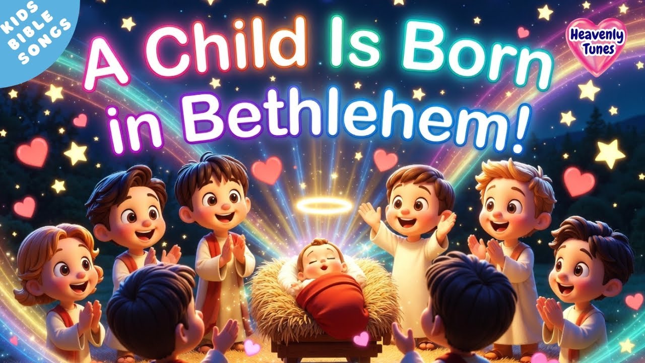 A Child Was Born in Bethlehem | Christmas Bible Song for Kids | Story ...