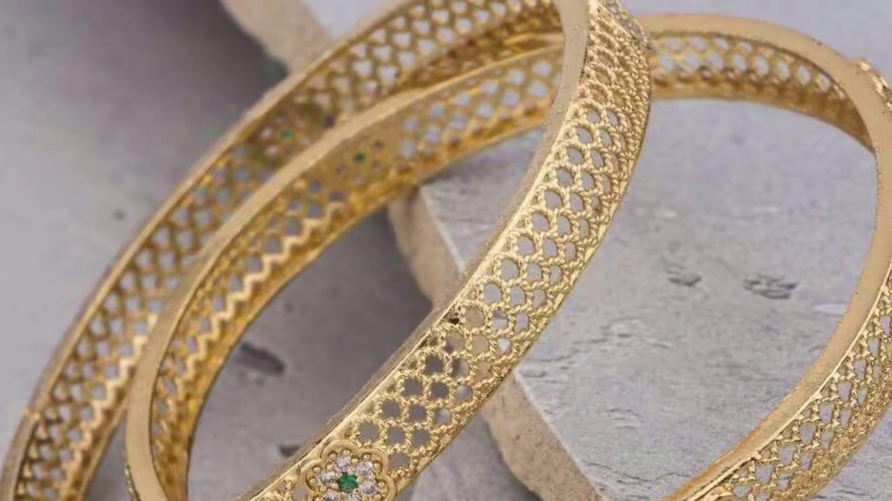 Daily Wear Gold Bangles||Gold Bangles for Daily wear - YouTube