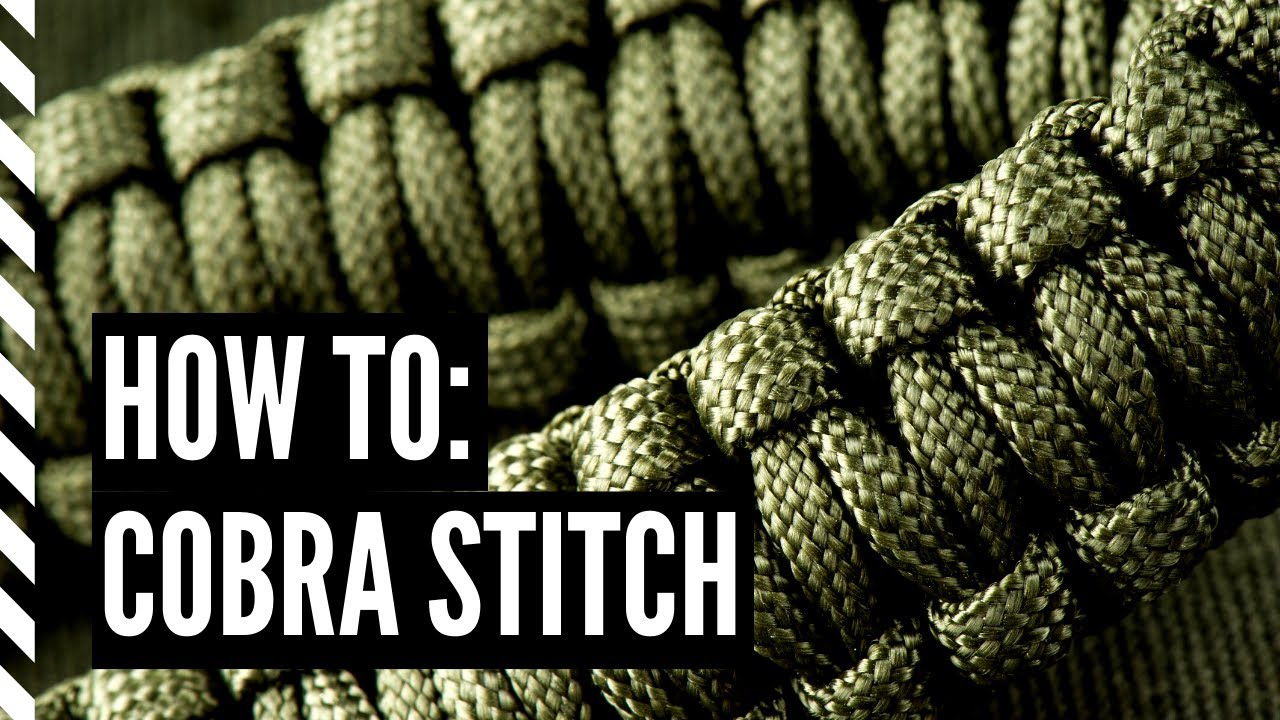 How To: Paracord Cobra Stitch - YouTube