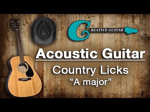 Acoustic Guitar Country Licks (Key of A Major) - YouTube