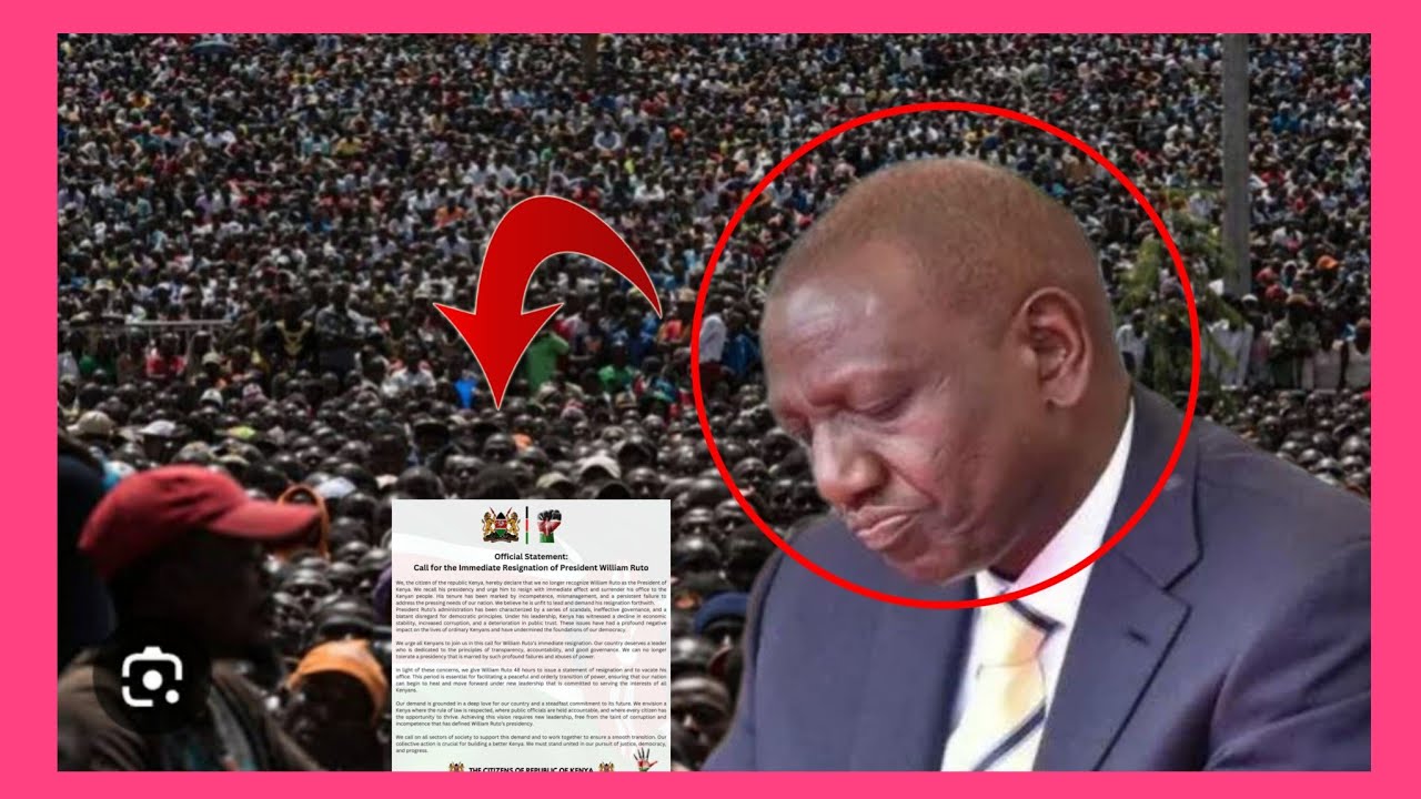 Tension high!RUTO receives Resignation letter from Gen z as transional ...