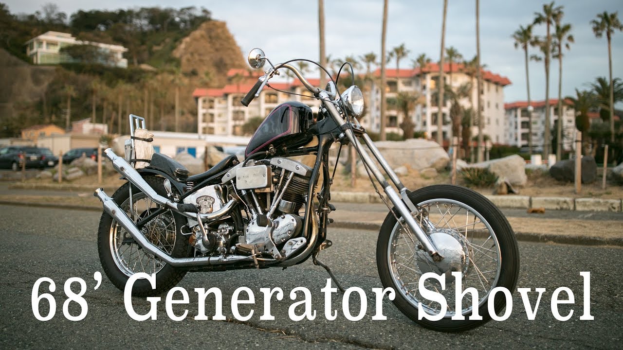 68' Generator Shovel -Vintage Harley Davidson- アーリーショベルヘッドチョッパー バイク女子 ...