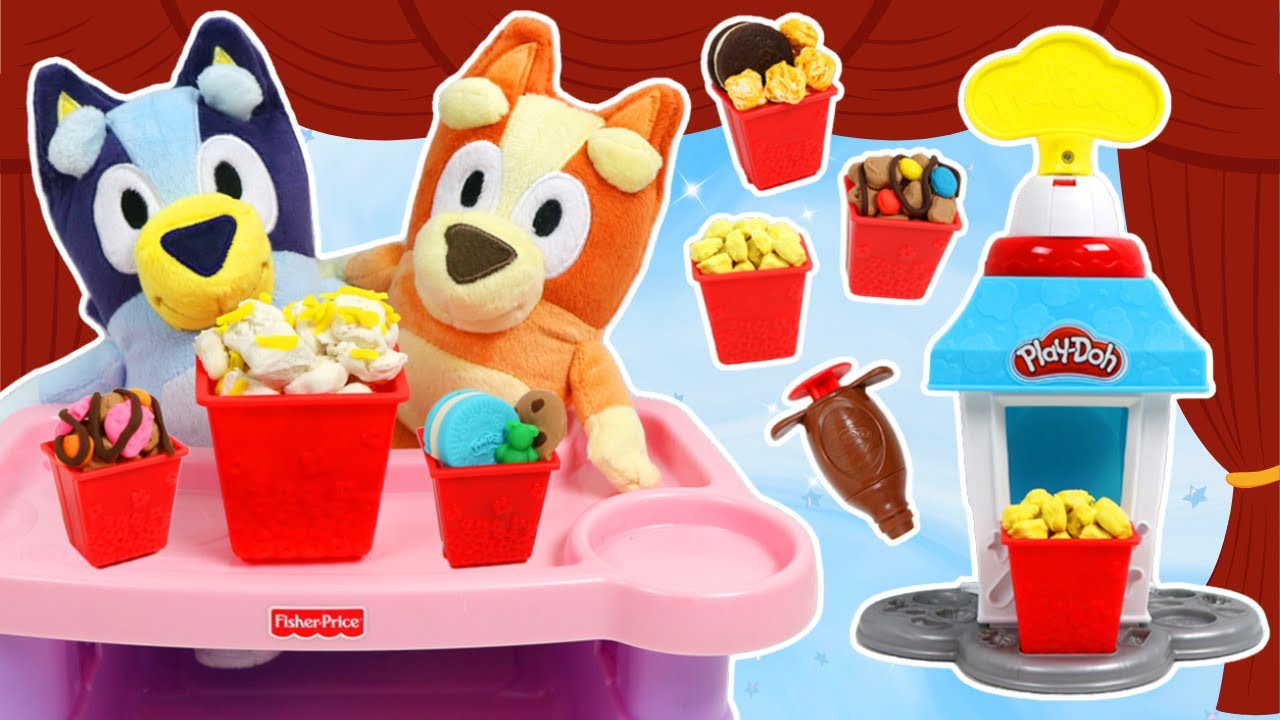 Bluey Makes Play Doh Movie Theater Popcorn! - YouTube
