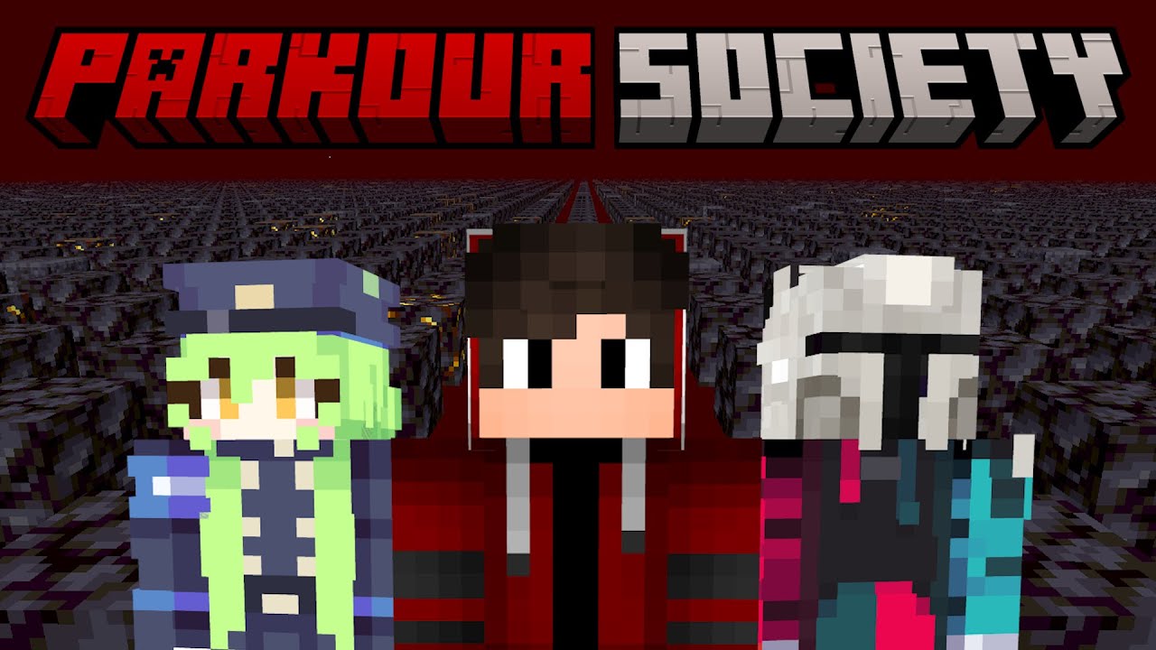 Minecraft but I survive PARKOUR SOCIETY (Part 2) - YouTube