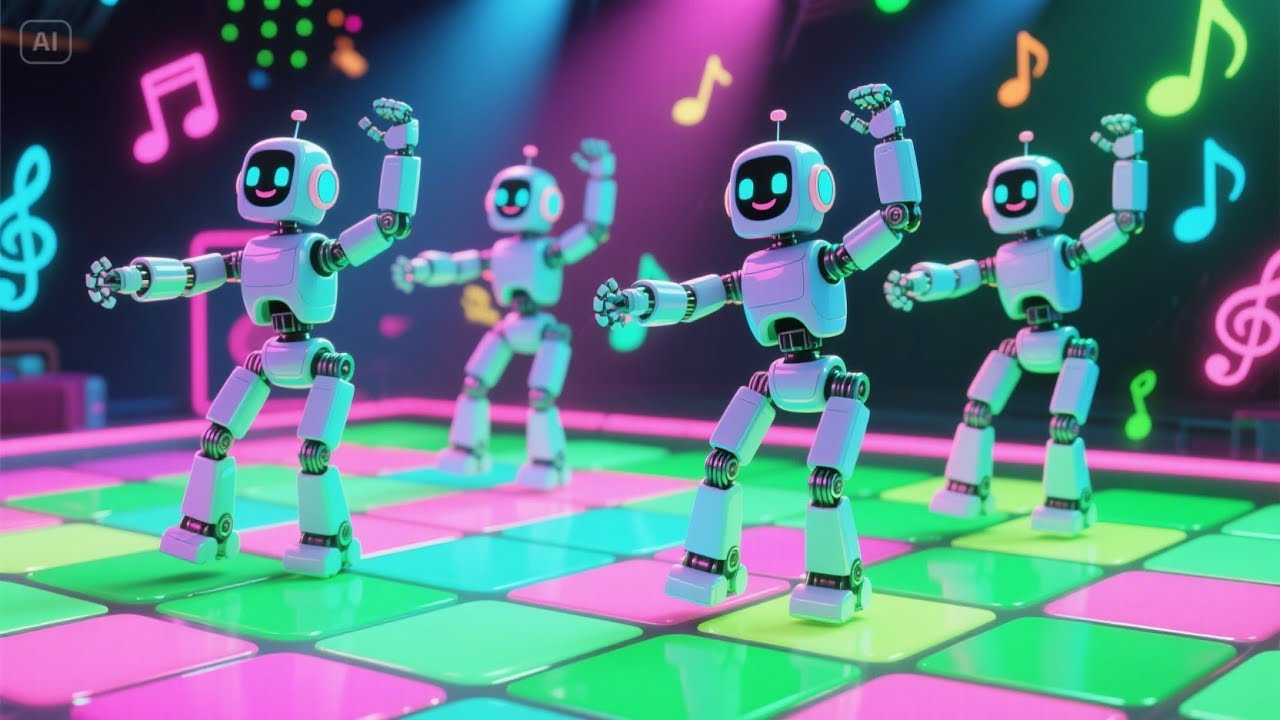 Five Little Robots on the Run | Fun Robot Song for Kids | Nursery ...